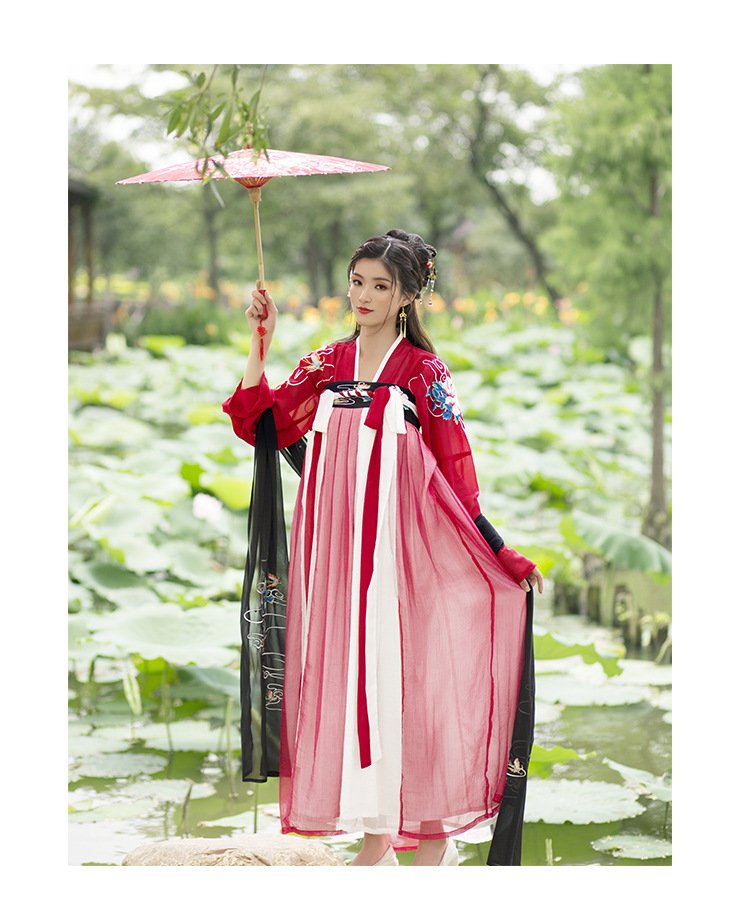Chinese Red Hanfu Dress - hanfu-shop.com
